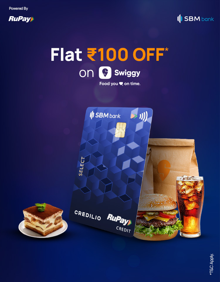 Get UPI-enabled SBM Credilio Credit Card. Card Assured.